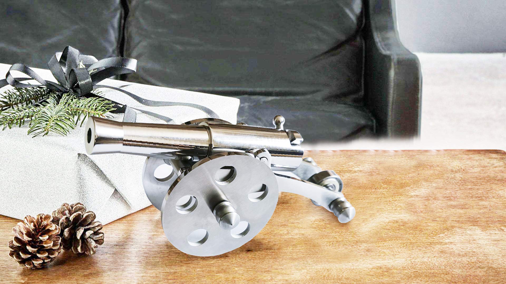 TIETHEKNOT New Super Mini Stainless Steel Handcrafted Napoleon Mini Cannon Model Rare Military Collection