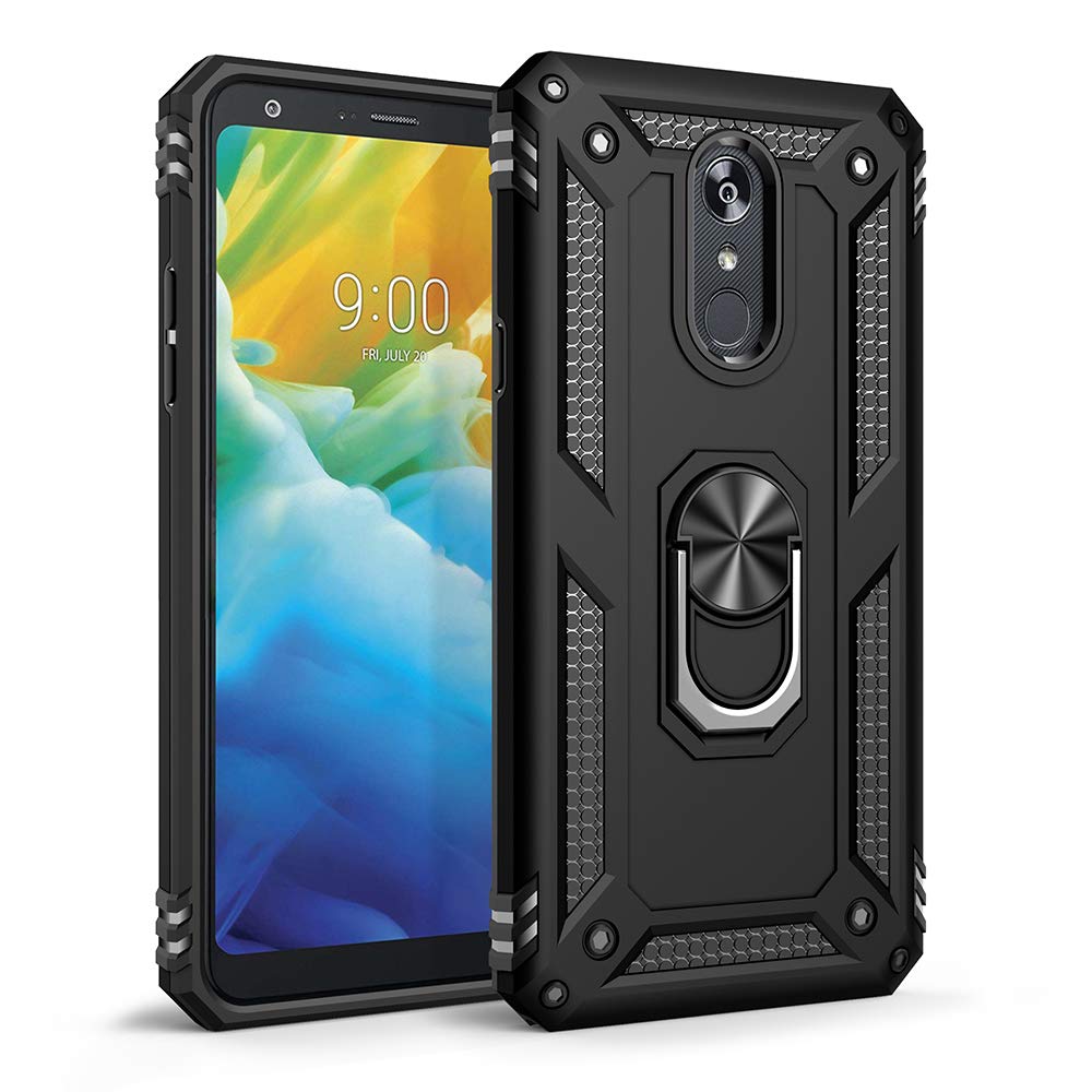 Sfmn Military Case for LG Stylo 5 Case Ultralight, Magnetic, Ring, Military Anti-Fall for LG Stylo 5 Phone Cover (Black)