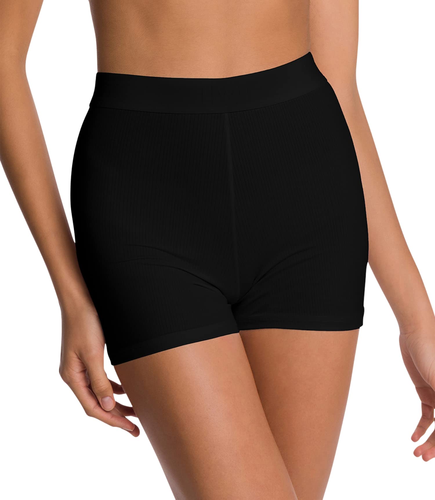 Wolford Women's Beauty Cotton Biker Shorts Support Tights, Pearl, M