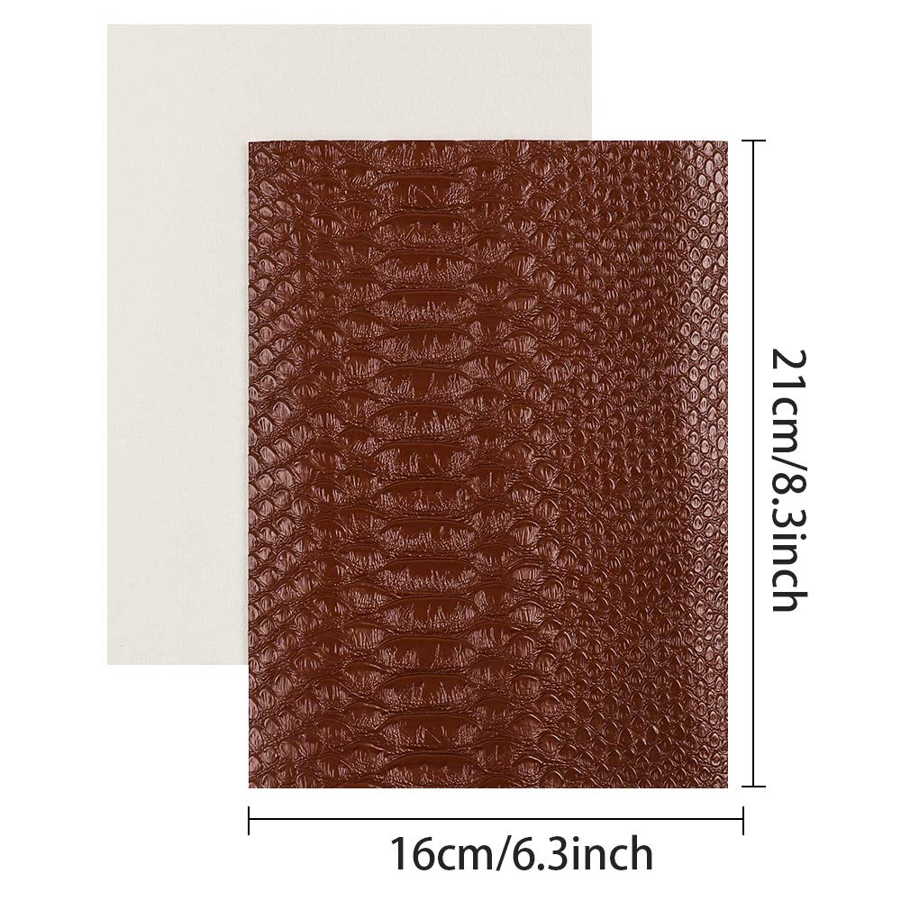SGHUO 15pcs Faux Leather Sheets Embossed Fabric Sheets for Making Earrings, Hair Bows, Keychains and DIY Valentine's Day Craft (6.3 Inches x 8.3 Inches)