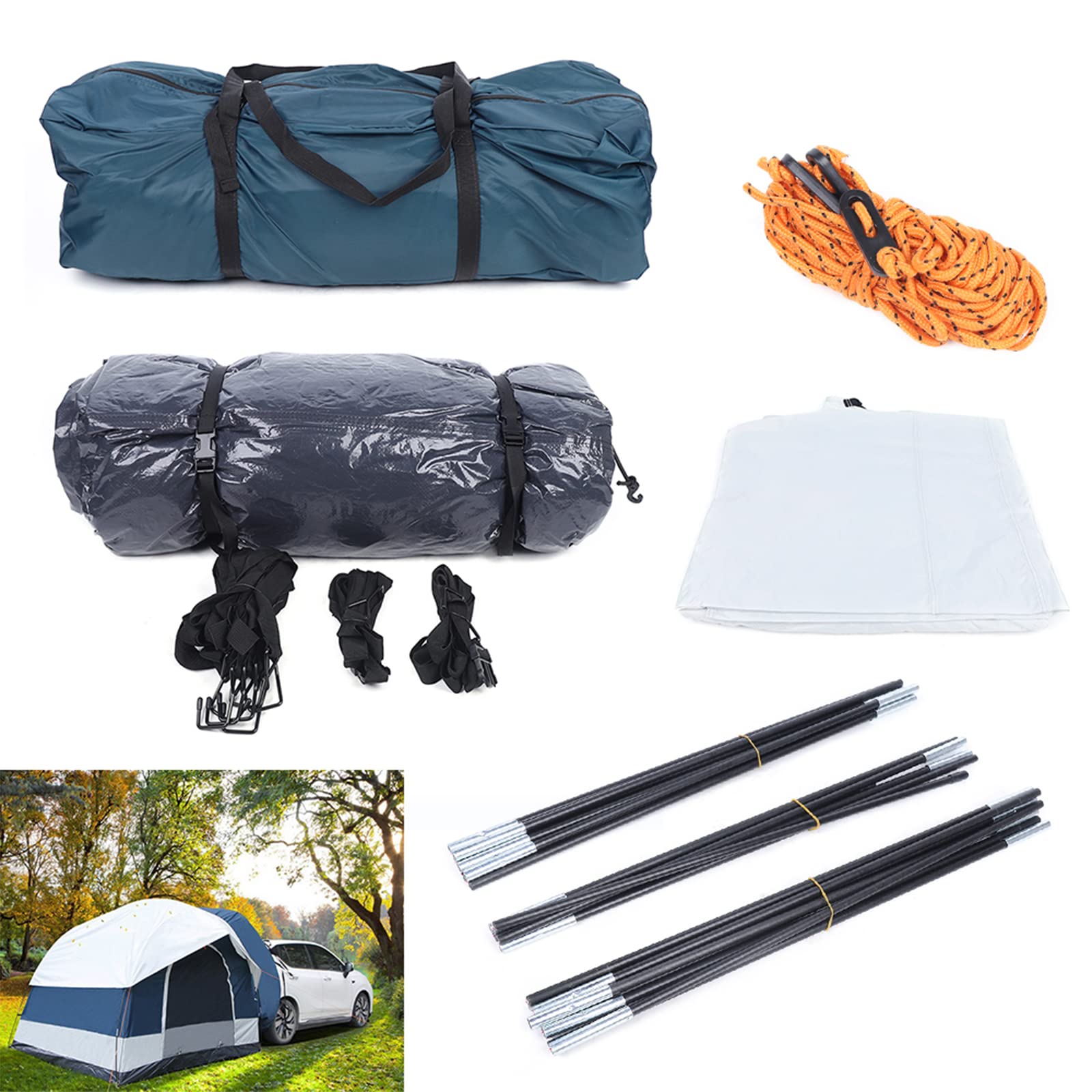 Universal SUV Camping Tent Bubble Tent Inflatable Transparent Camping Tent,Luxury Single Tunnel Bubble House Dome Greenhouse Tent with Blower,Portable Bubble Shelter Clear Tent for Backyard⌠(S)