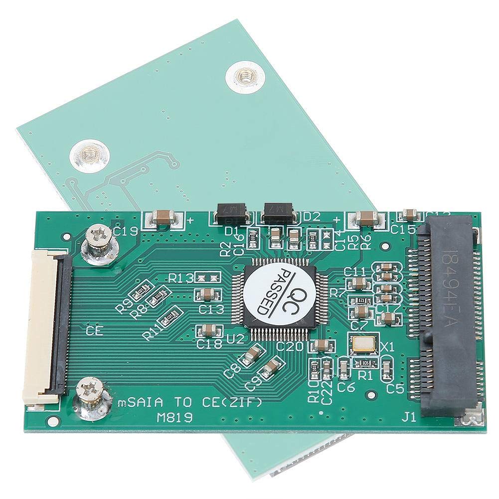 Riser Card, ABS MSATA to CE/ZIF SSD Solid-State Drive Adapter, Computer Accessories Fit for Dell and Fit for Fujitsu (Green)