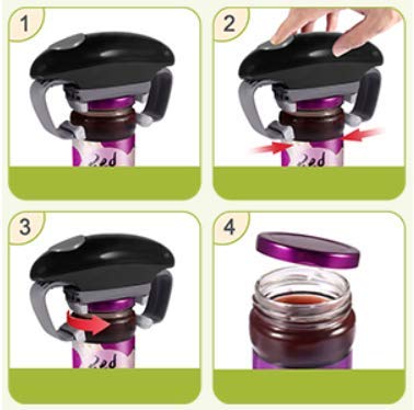 Vitorun Electric Jar Opener, One Press Bottle Opener for Seniors with Arthritis, Restaurant FullāAutomatic Hands Free Jar Opener(Black)