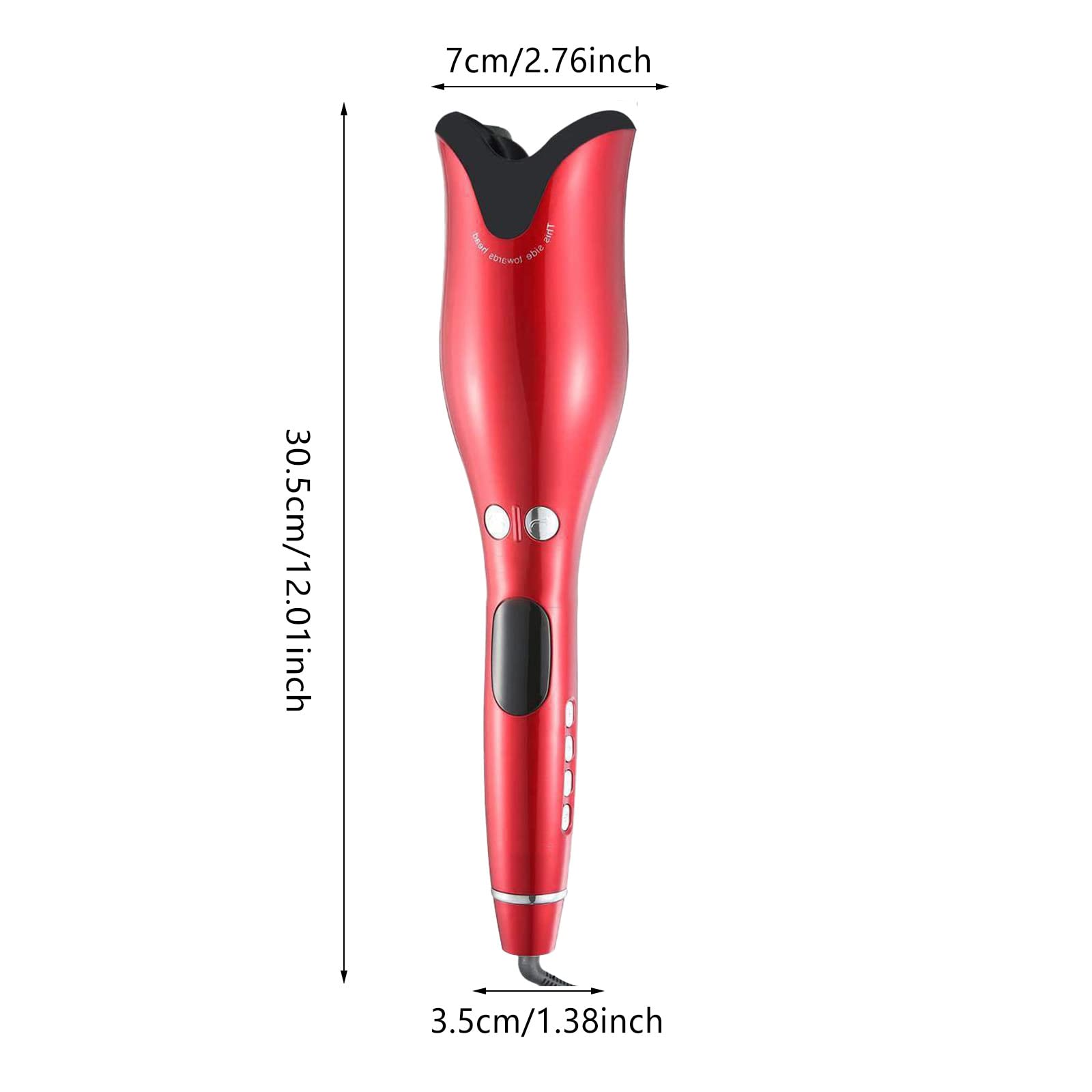 npkgvia Automatic Curling Air Curler Wand Curl Rotating Hair Curle Mens Hair Straightener Comb Cordless (D, One Size)