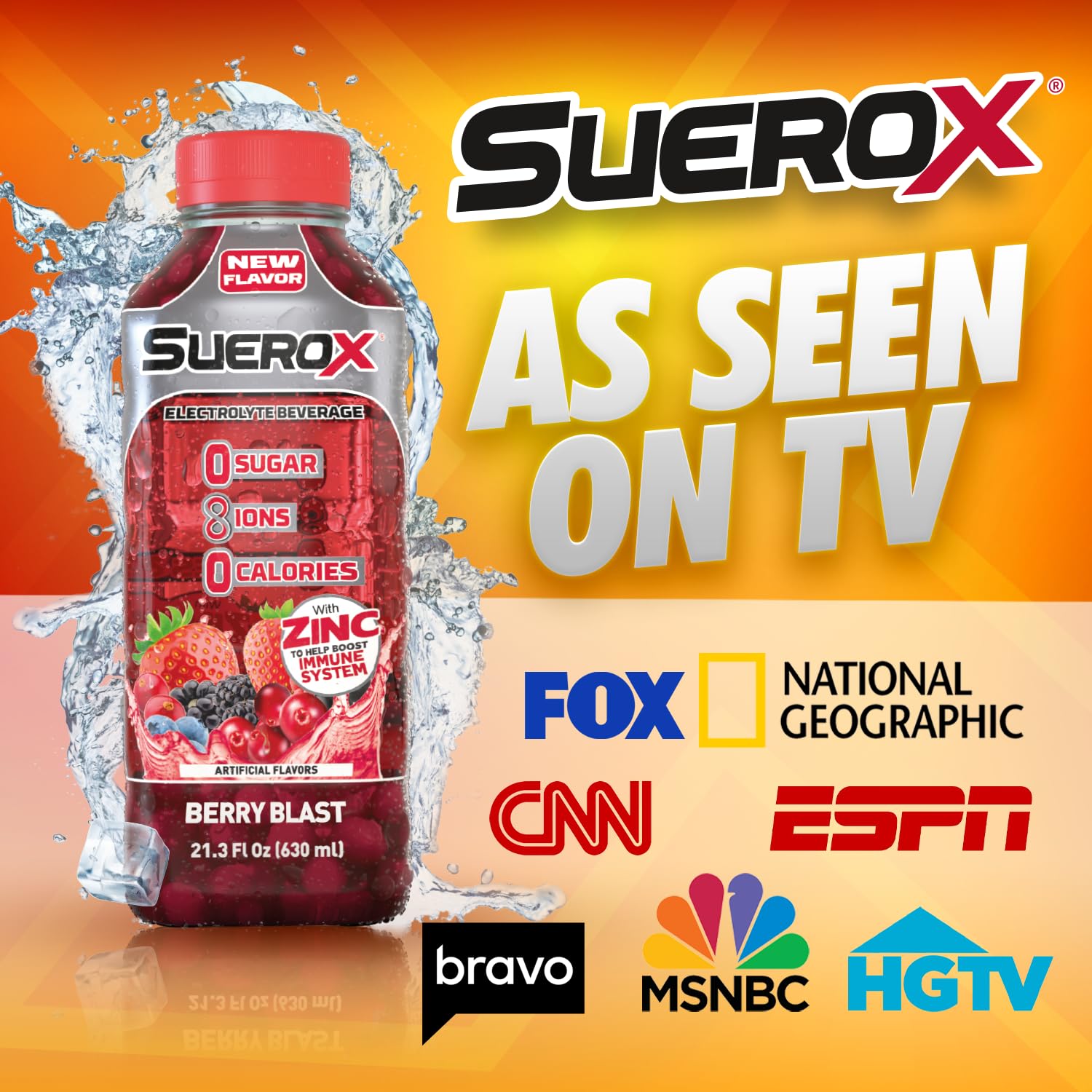 SueroX Zero Sugar Electrolyte Drink for Hydration and Recovery, Unique Blend of Electrolytes & 8 Ions, Zero Calorie Sports Drink, 21.3 Fl Oz, Grape Boost, 12 Count