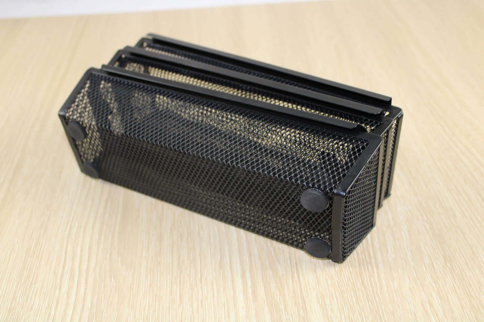 Sanzhi 6 pcs Mesh Silverware Tray Drawer Organizer, Metal mesh ware tray Utensil Mesh Drawer Organizer Storage Cutlery Tray Knives Fork for Kitchen Office Desktop