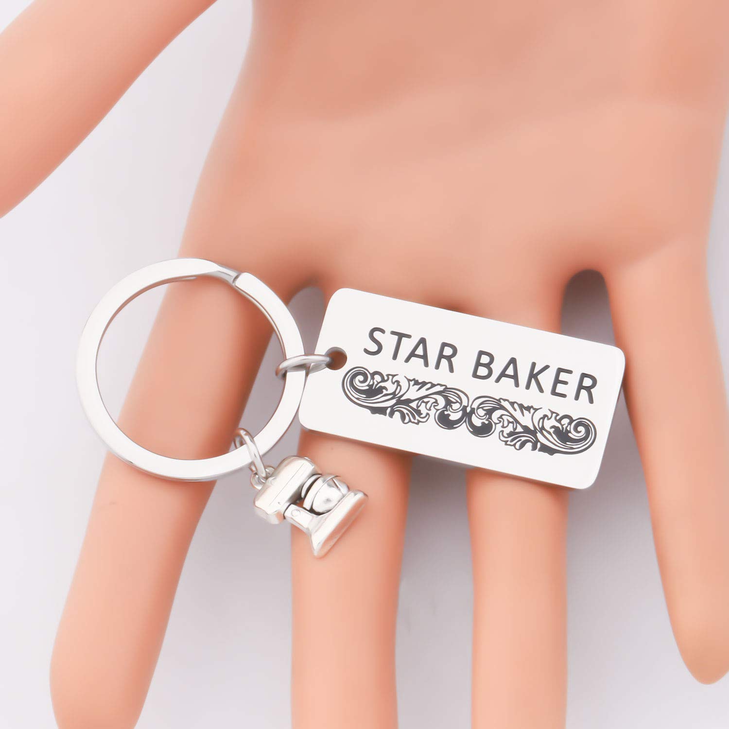 TIIMG GBBO Star Baker Keychain British Baking Show Gifts Pastry Chef Jewelry Gift for Baker Friend (Star baker)