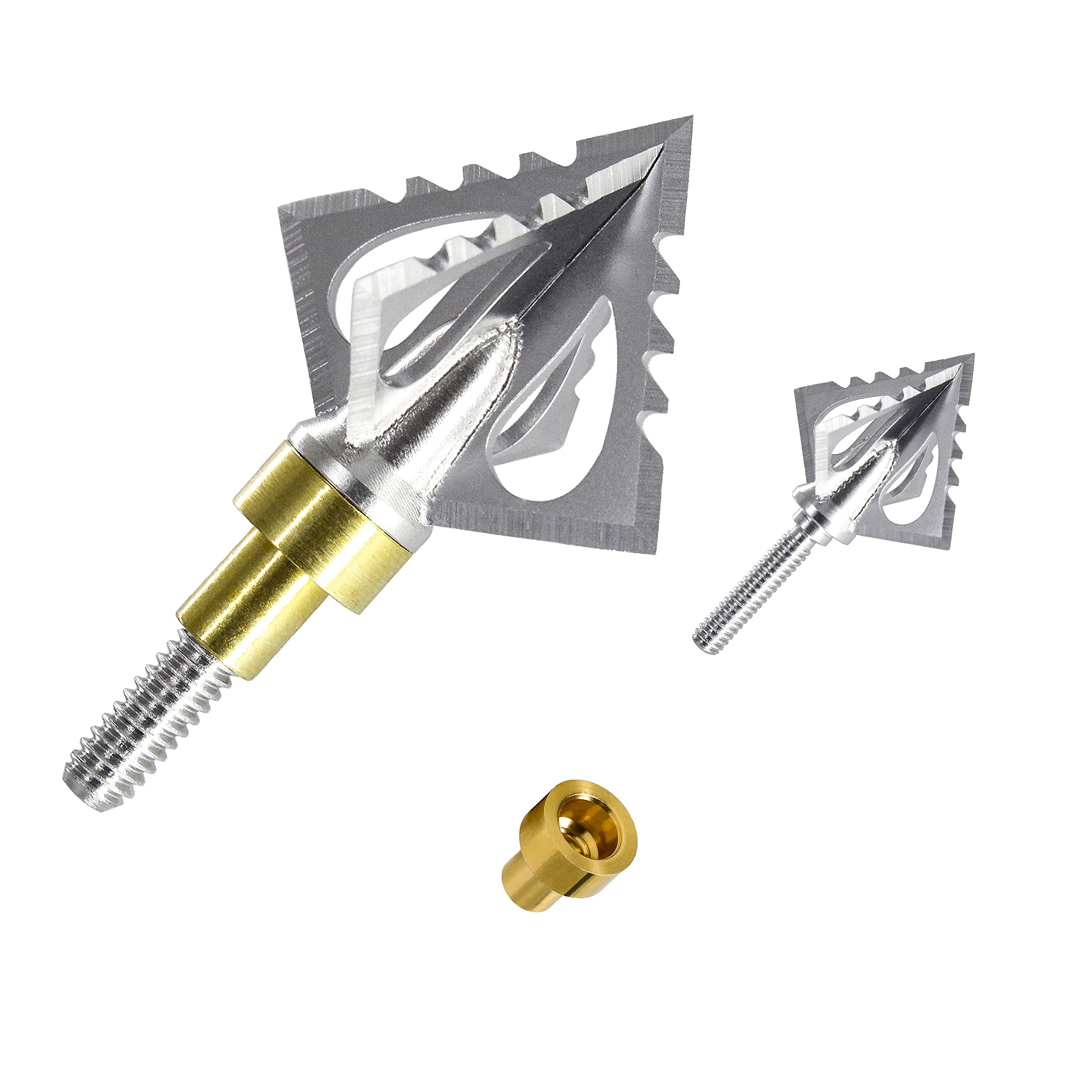 Wisdom Broadheads Fixed Blade One-Piece 100/125 Grain. 1inch Cut Hunting Crossbow Broad Head Archery Arrow Tip 3Pack (WBCK-100/125 3PK)