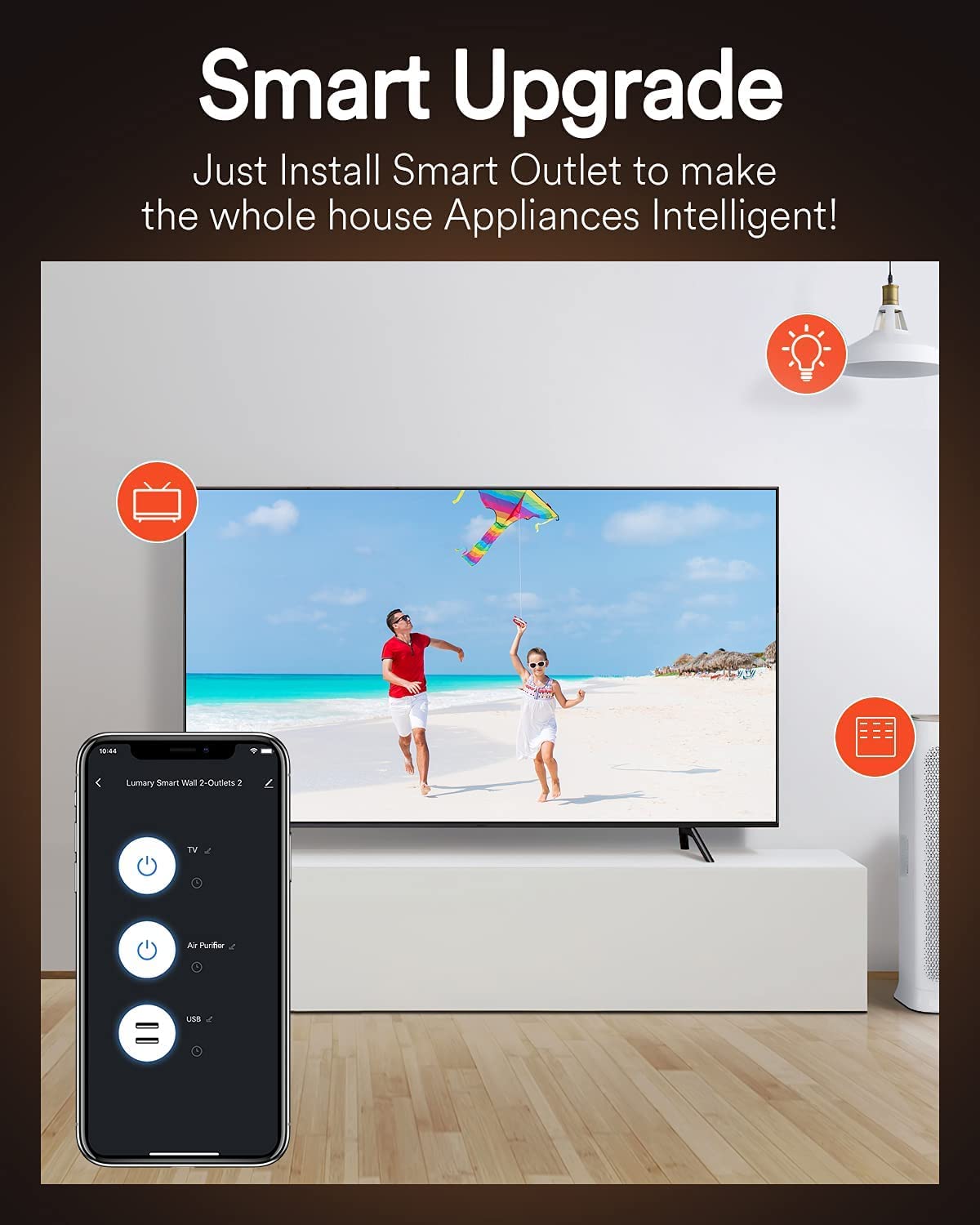Smart Outlet in-Wall - Smart Electrical Outlet That Work with Alexa, Google Home, 15 Amp, No Hub Required, ETL & FCC Certified, 2.4G WiFi Only (2 Pack)