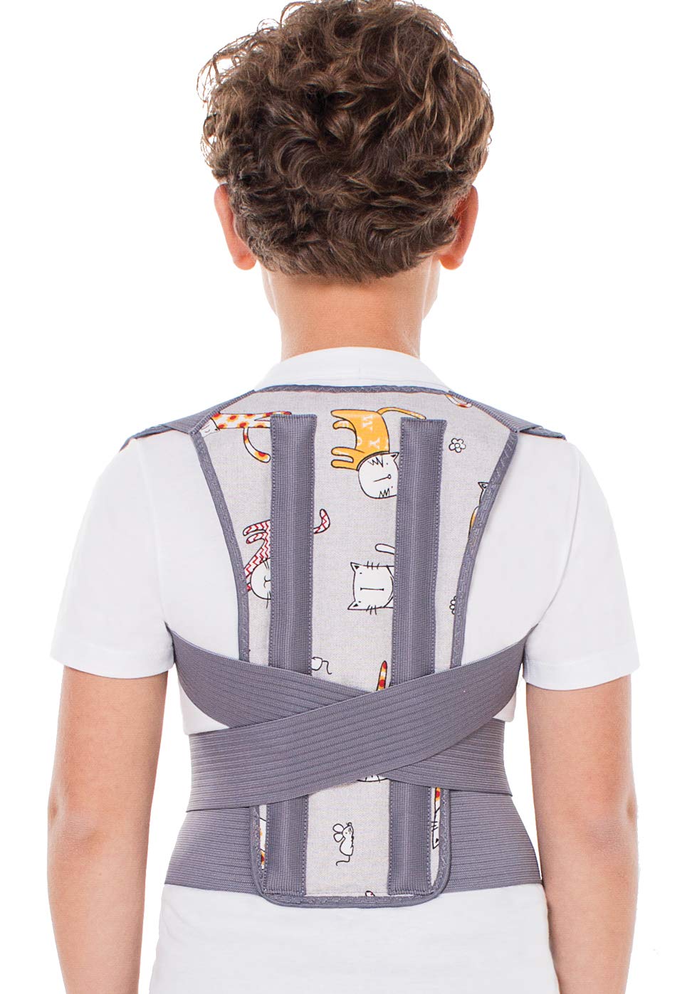 Posture Corrector Back Support Brace for Kids Teenagers & Young Adults Large Grey