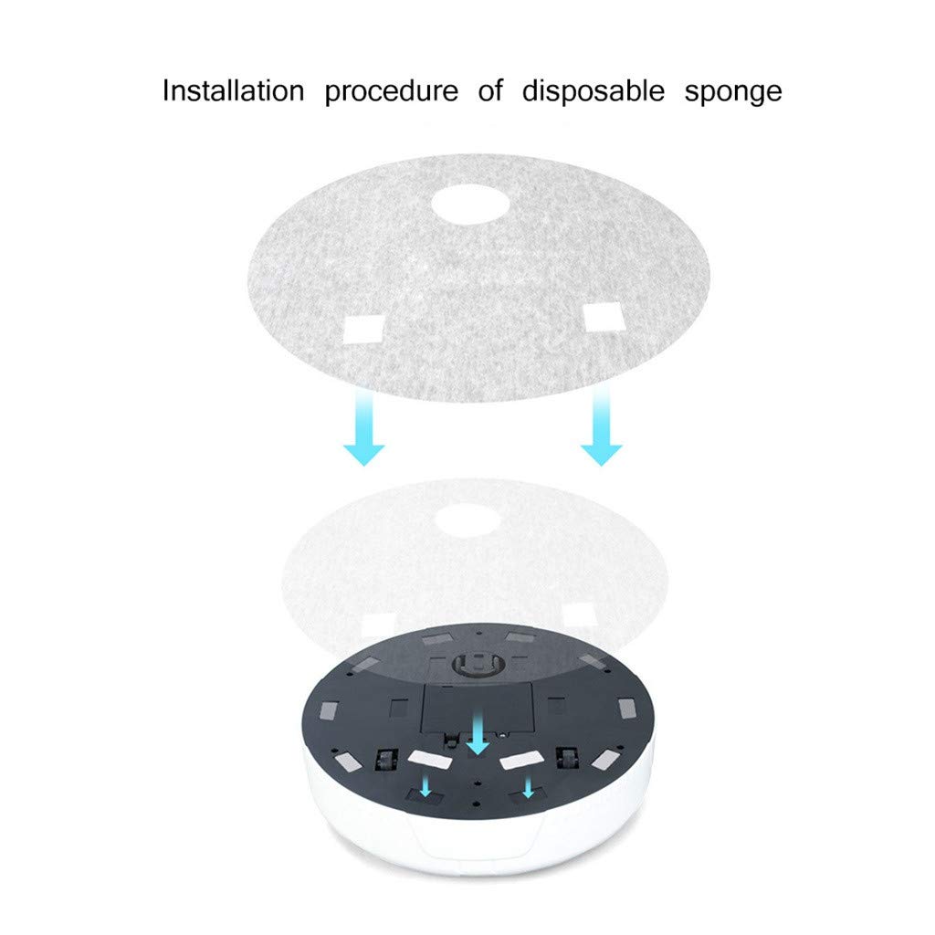 Smart Vacuum Robot Cleaner,Fineser USB Rechargeable Smart Sweeping Robot Mini Home Cleaning Machine Vacuum Dust Cleaner for Pet Hair, Dirt, Dust, Carpets, Hardwood Floor Floors (Black)