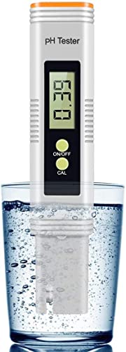 Vivibyan Digital PH Meter, PH Meter 0.01 PH High Accuracy Water Quality Tester with 0-14 PH Measurement Range for Household Drinking, Pool and Aquarium Water PH Tester Design with ATC, Orange