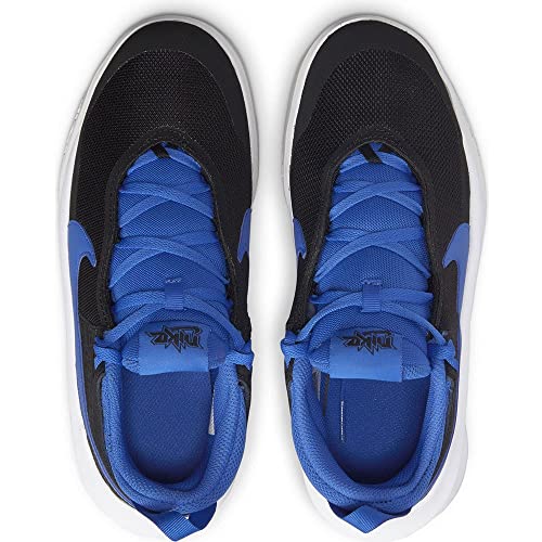 Nike Kid's Team Hustle D10 GS Basketball Shoe, Black/Game Royal-photon Dust, 7 Big Kid