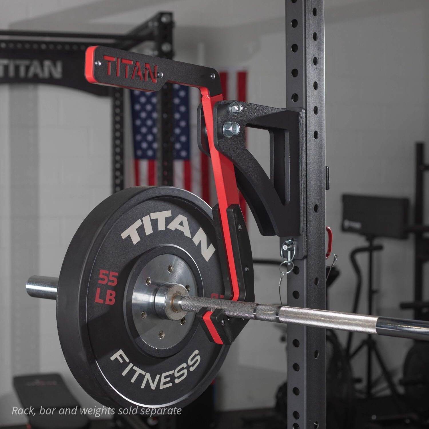 Titan Fitness Rack Mounted Adjustable Monolift Attachments Fits T-3 Series Power Rack, Rated 1,800 LB