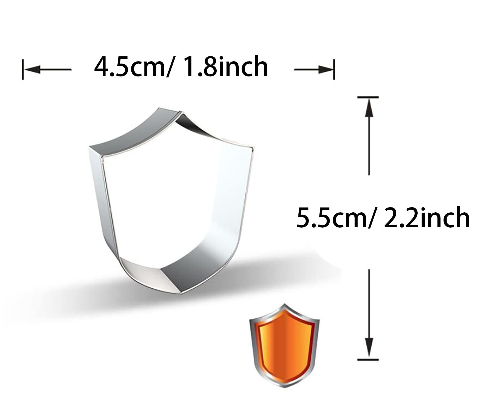 WJSYSHOP Military Shield Shape Cookie Cutter