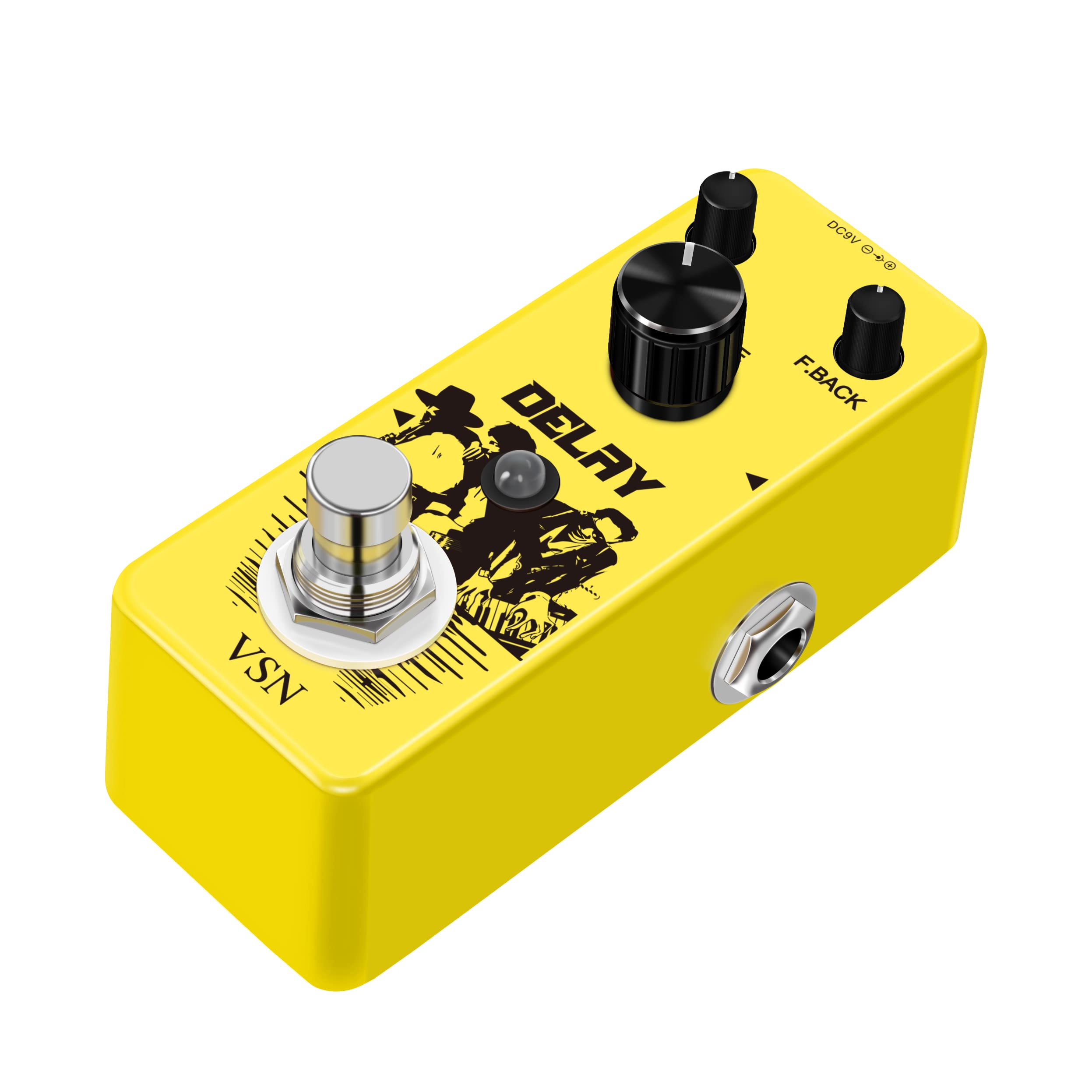 VSN Guitar Delay Pedal Analog Delay Guitar Effect Pedal Switching, Fully Vintage Delay True Bypass Analog Circuit Universal for Guitar True Bypass …