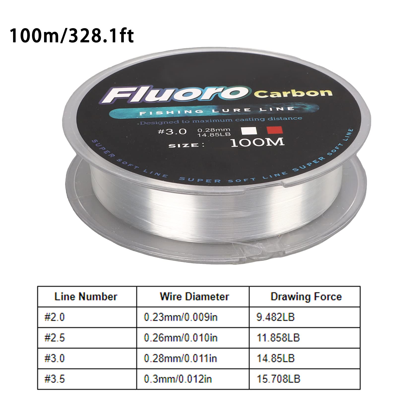 Super Strong Fishing Line, 100M Nylon Fishing Line High Strength Durable Lightweight for Pool Fishing(#3)