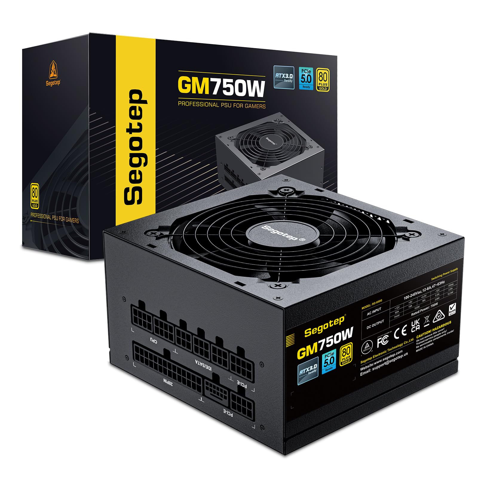 Segotep 700W Gaming Power Supply 80 Plus Gold Certified PSU with Silent 120mm Fan