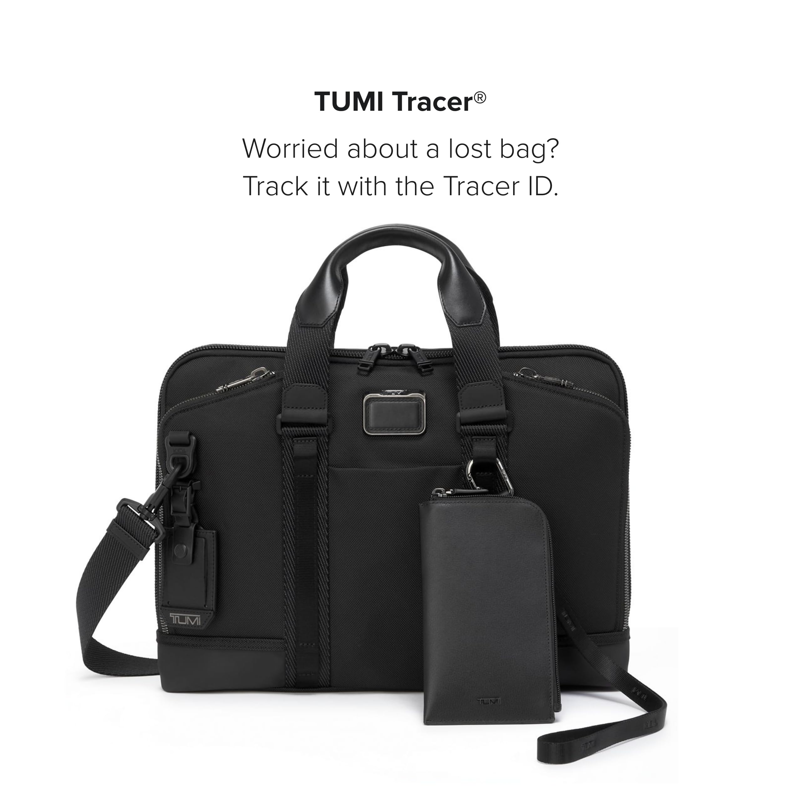 TUMI - Nassau SLG Card Pouch Lanyard - Black/Black
