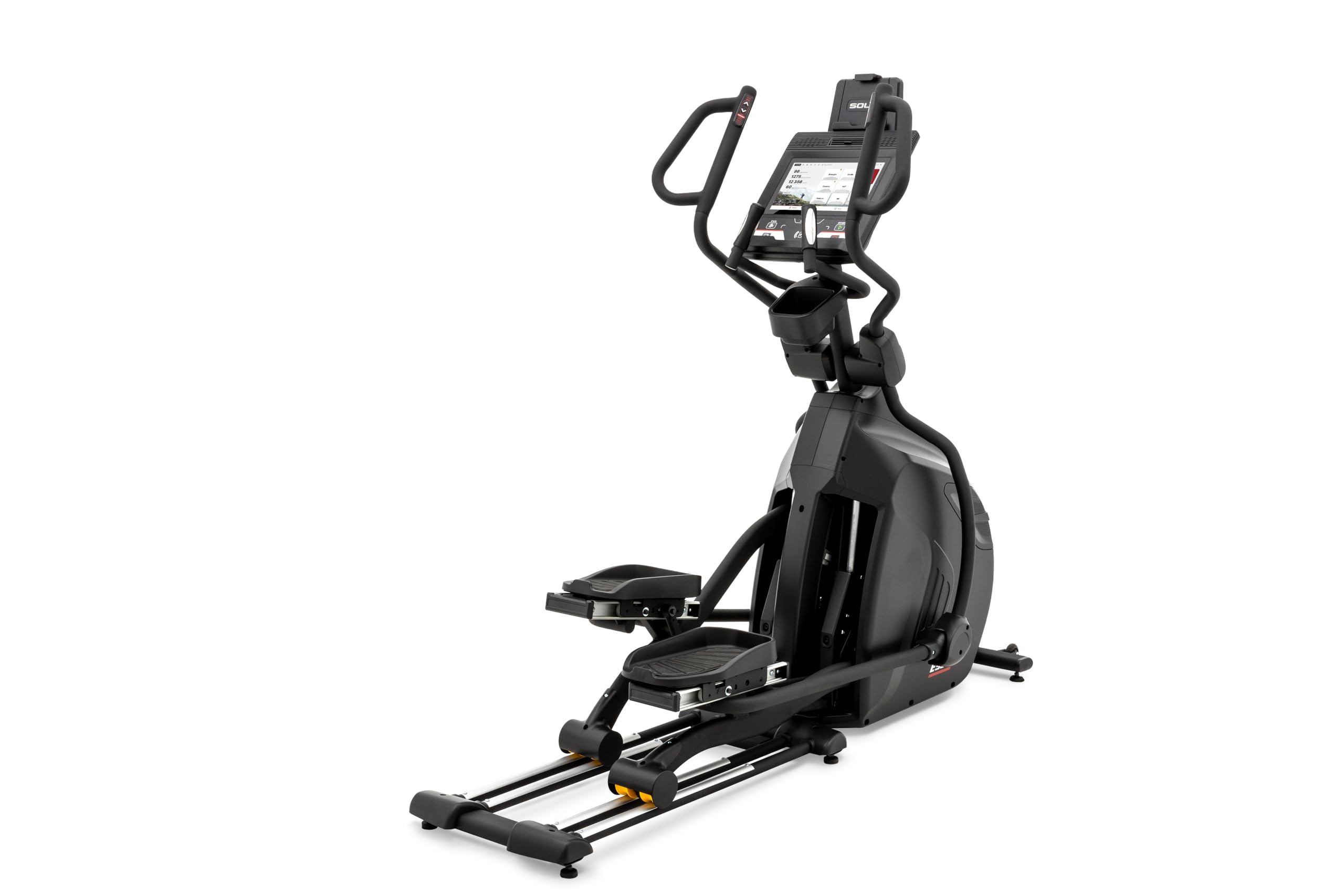 New 2023 Elliptical Exercise Machine by Sole Fitness, Home Workout Equipment for Cardio, Running, and Walking, Adjustable Stride Length, 13.3" Touch Screen, Bluetooth, and Tablet Holder (Sole E95S)