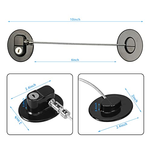 UD Meiyaertong Fridge Lock 2 Pcs Child Safety Lock for Refrigerator Cabinet Drawer with 4 KeysBlack… 6 Piece Set