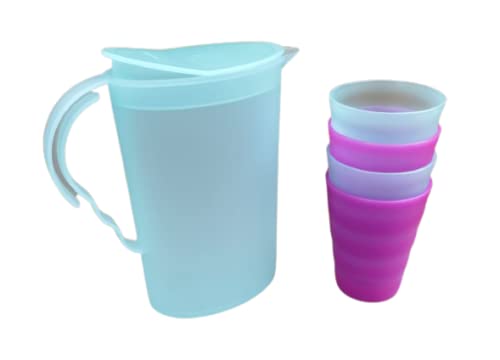 Tupperware Mini Impressions Kids Party Set Pitcher Tumblers Set of 5