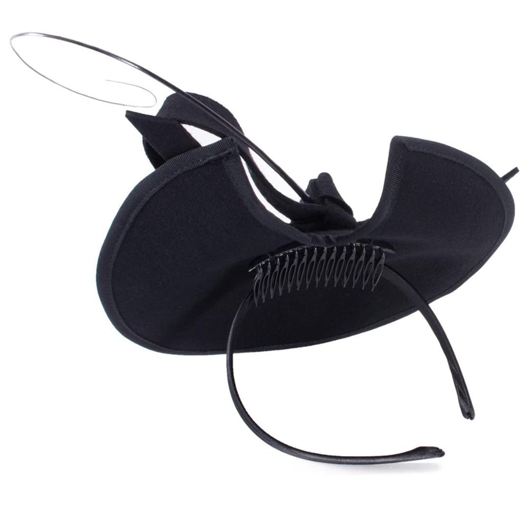Womens S Vintage Look Wool Felt Saucer Headpiece Cocktail Hat A570 Camel One Size