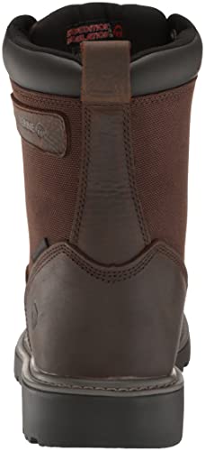 Wolverine Men's Floorhand Waterproof Insulated 8" Boot Construction, Dark Brown, 10