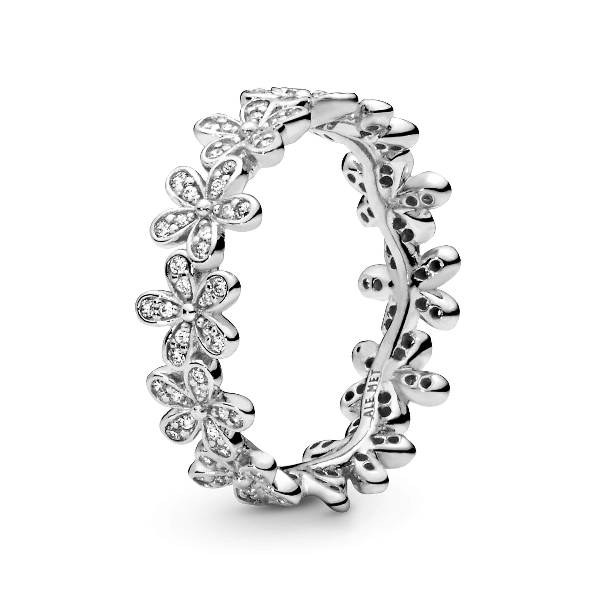 Pandora Daisy Flower Ring - Sterling Silver Ring for Women - Gift for Her - Sterling Silver with Clear Cubic Zirconia - Size 7.5