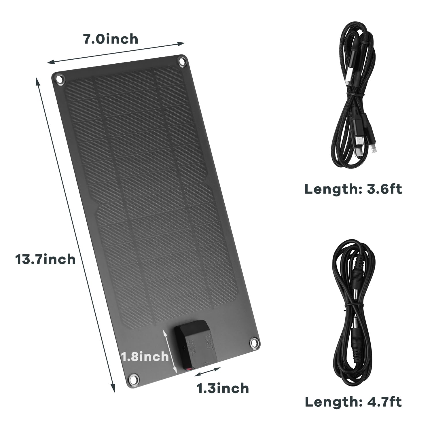 Solar Panel 50 Watt 6V, USB Port Portable Solar Panel High-Efficiency Monocrystalline PV Module Power Charger for Home RV Marine Rooftop Farm Battery for Outdoor Applications