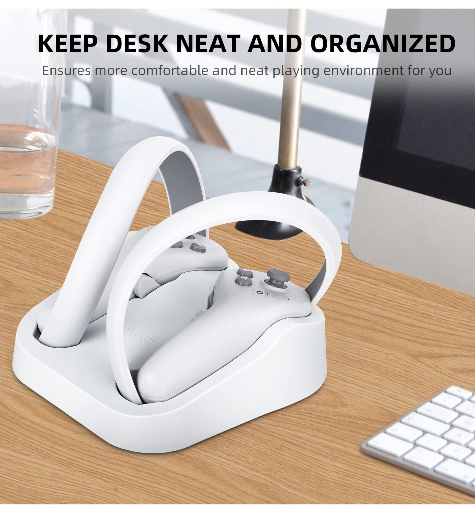 VR Controller Holder Display Stand for Pico4,VR Handle Controller Mount Station Desktop Storage Bracket,16*15.7*5cm