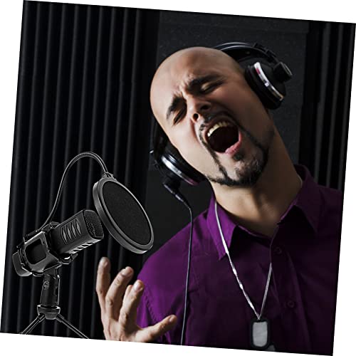 Vaguelly 2 Sets Computer Microphone Podcast Studio Microphone Laptop Stand for Desk Live Broadcast Mic Usb Recording Mic Condenser Microphone Recording Microphone Trumpet Capacitance Metal