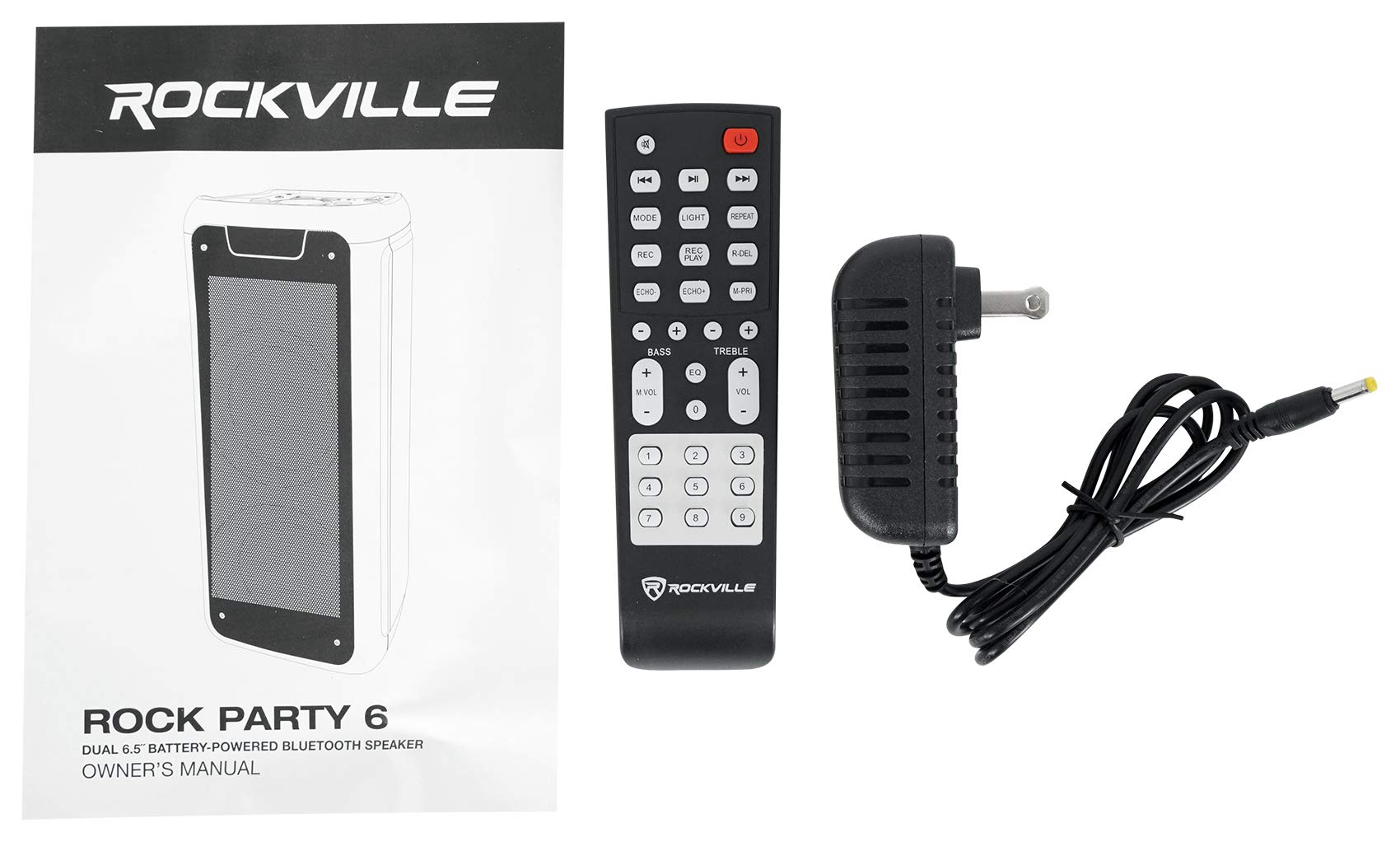 Rockville Rock Party 6 Dual 6.5" Battery Powered Home/Portable Bluetooth Speaker