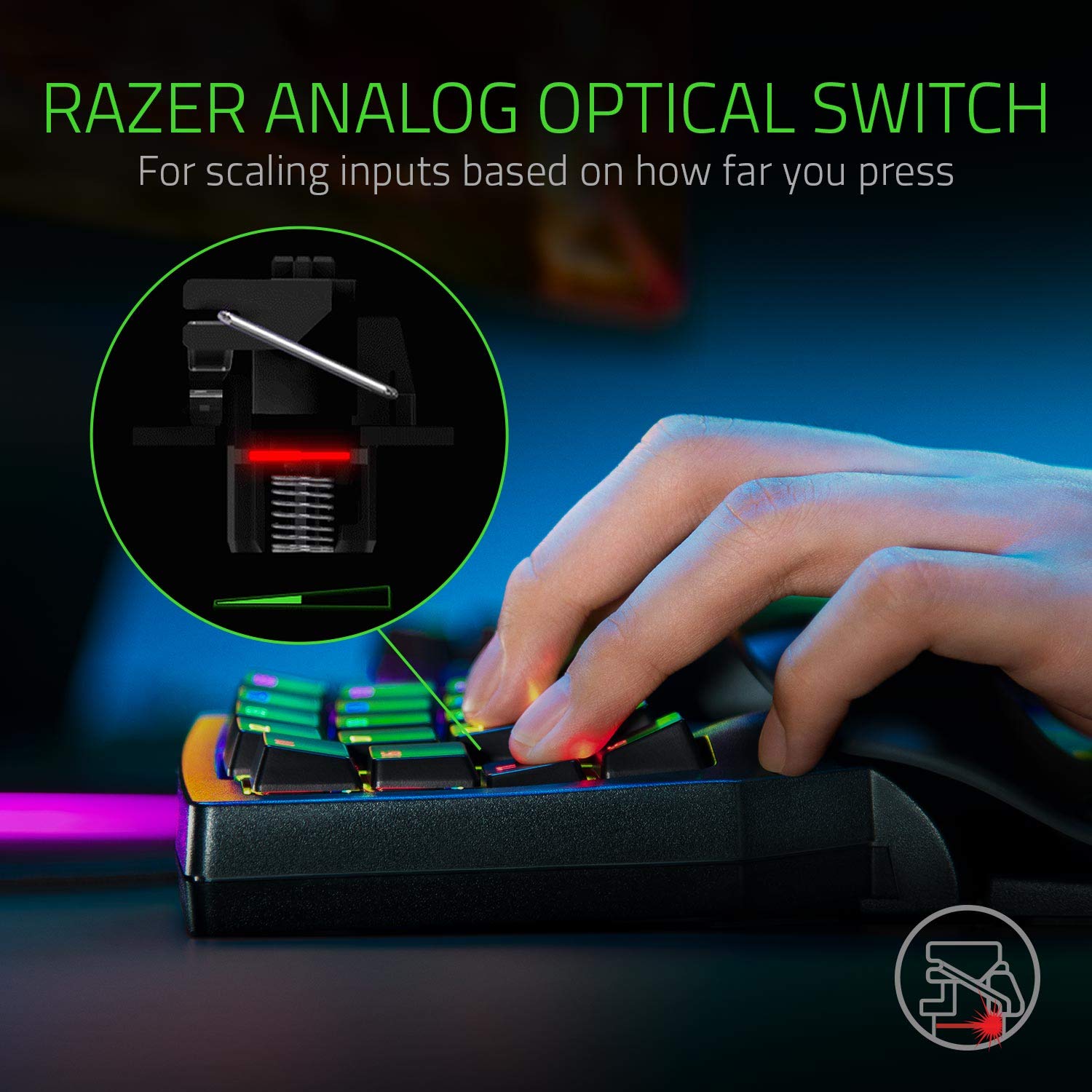 Razer Tartarus Pro Gaming Keypad: Analog-Optical Key Switches - Classic Black & Huntsman Elite Gaming Keyboard: Fastest Keyboard Switches Ever - Clicky Optical Switches - Classic Black