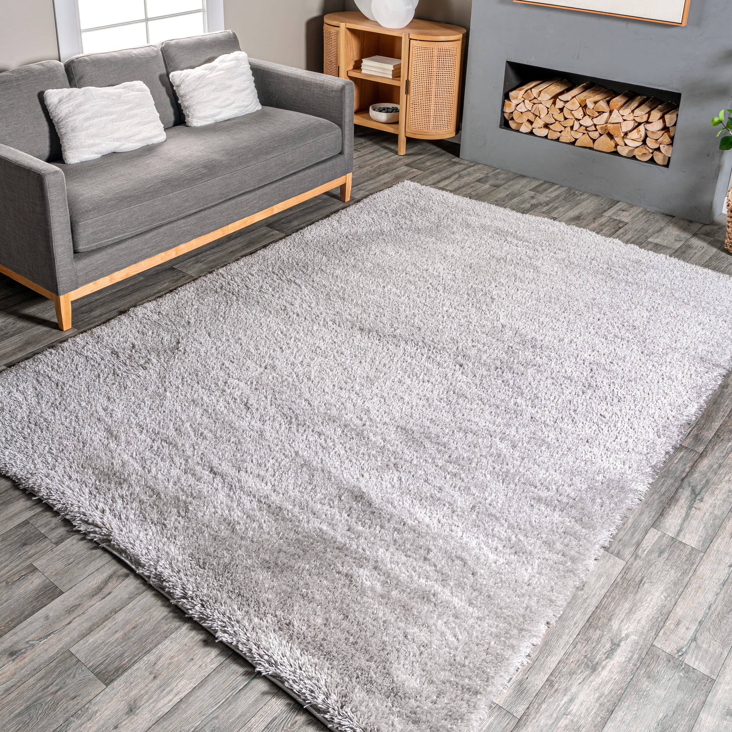 nuLOOM Gynel Contemporary Shag Area Rug, 8x10, Baby Pink