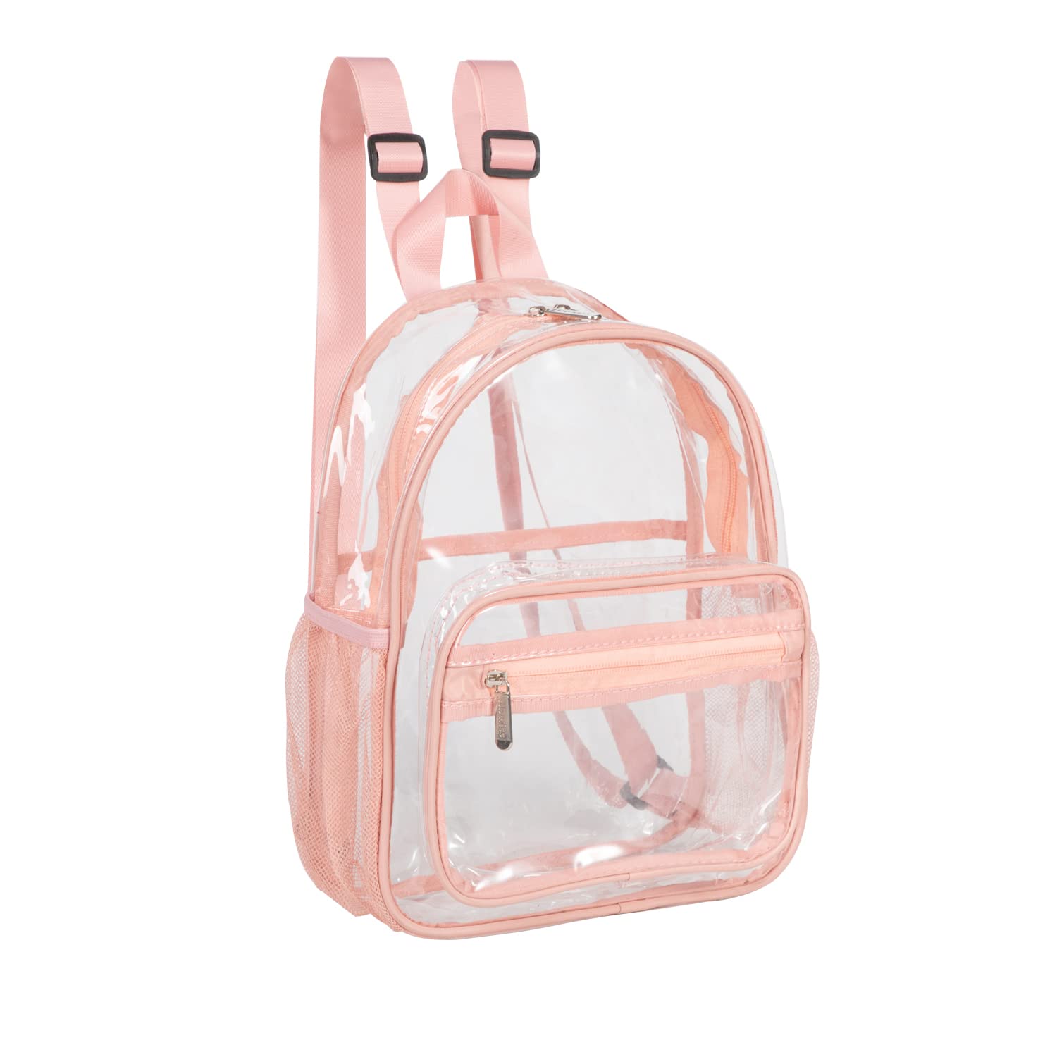 SEIMMIE Clear Mini Backpack Stadium Dedicated,Waterproof Transparent PVC Backpack,Suitable for Work, Travel, and Sports,Age:over 3 years old(pink)