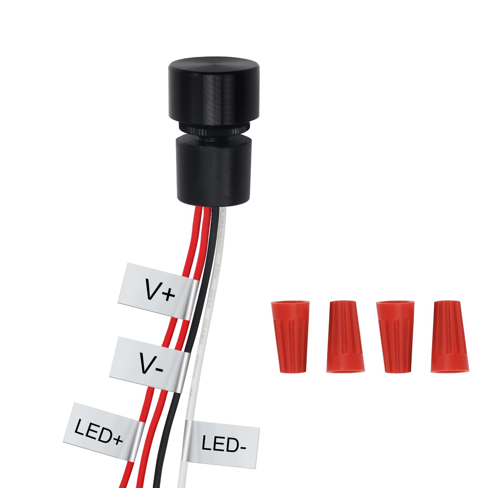 SURLED Dimmer Switch 12 Volt DC for LED RV Lights Interior, Dimmer Knob Waterproof IP65, Suitable for Camper, Recreational Vehicle, Boat, Auto, Truck, Marine and Strip Lighting