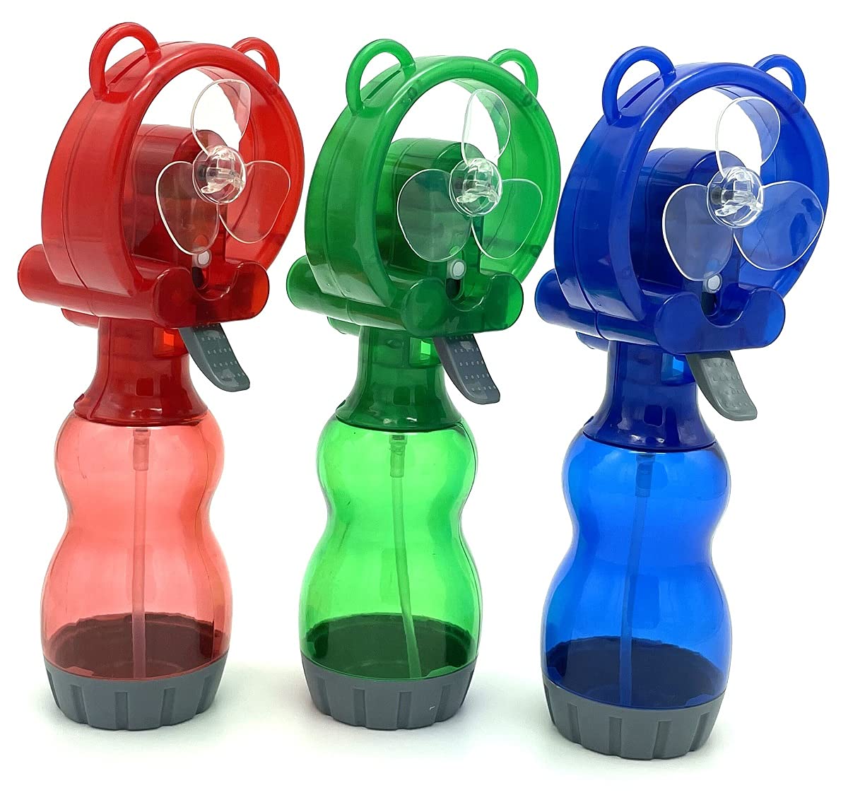 SEITG Water Misting Fan Portable Handheld Outdoor Carabiner Mini Fans Hand Atomizer for Summer Beach, Travel, Camping, BBQ and More Outdoor Activities (3 Piece Set)