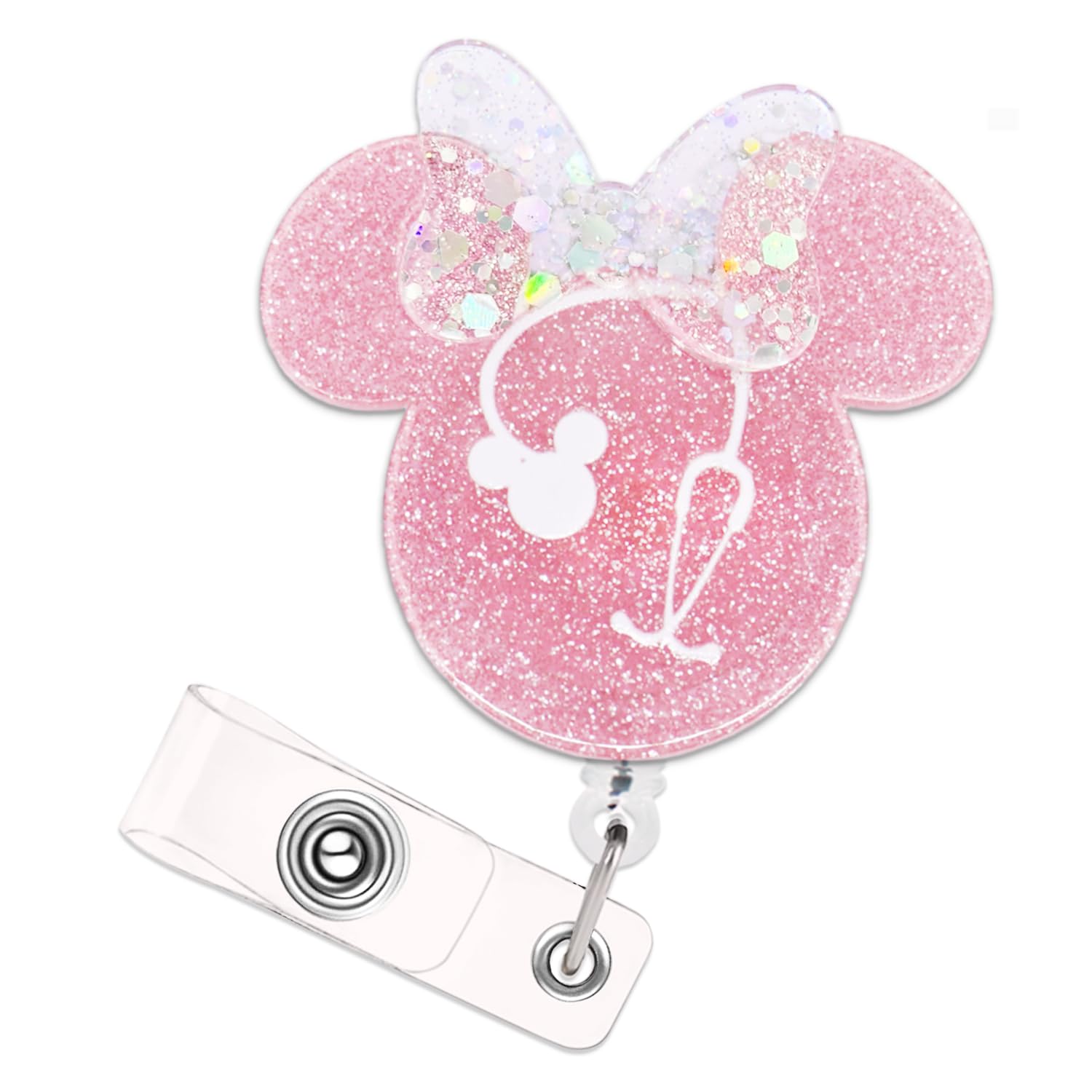Nurse Badge Reel Cute Funny Pink Name Tag ID Clip Retractable Holder for Nurses Medical Assistant Accessories Pharmacy Nursing Student RN CNA ER Hospital Work for Grad Gift