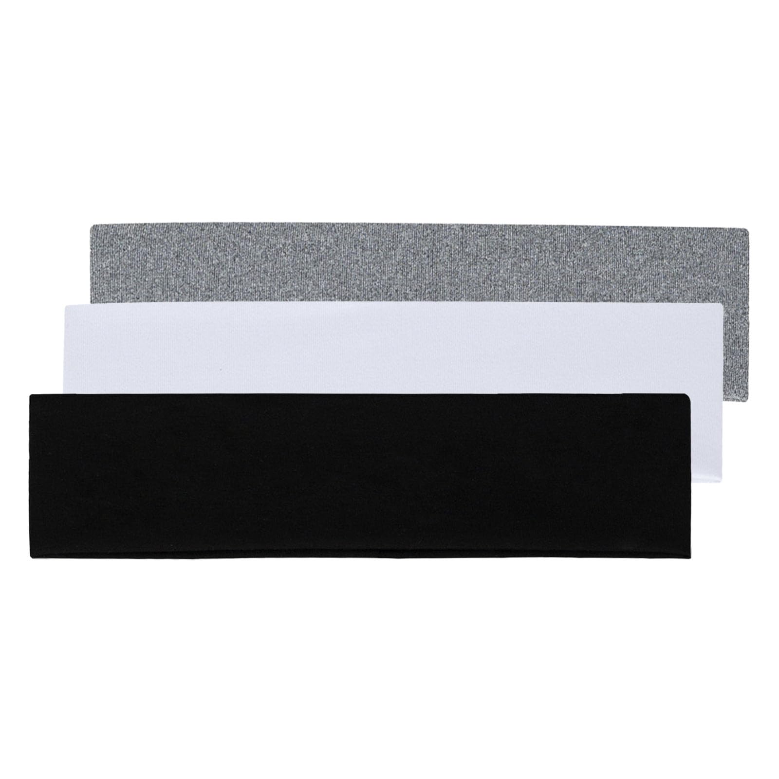 Yiwafu 3 Pack Yoga Headbands for Women, Non Slip Elastic Sweat Hairbands, Solid Color Head Accessories Headscarves Hair Hoop, Sweat-Absorbing Hairbands for Sports, Fitness, Running