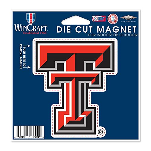 Wincraft NCAA Texas Tech University Die Cut Magnet, 4.5" x 6"