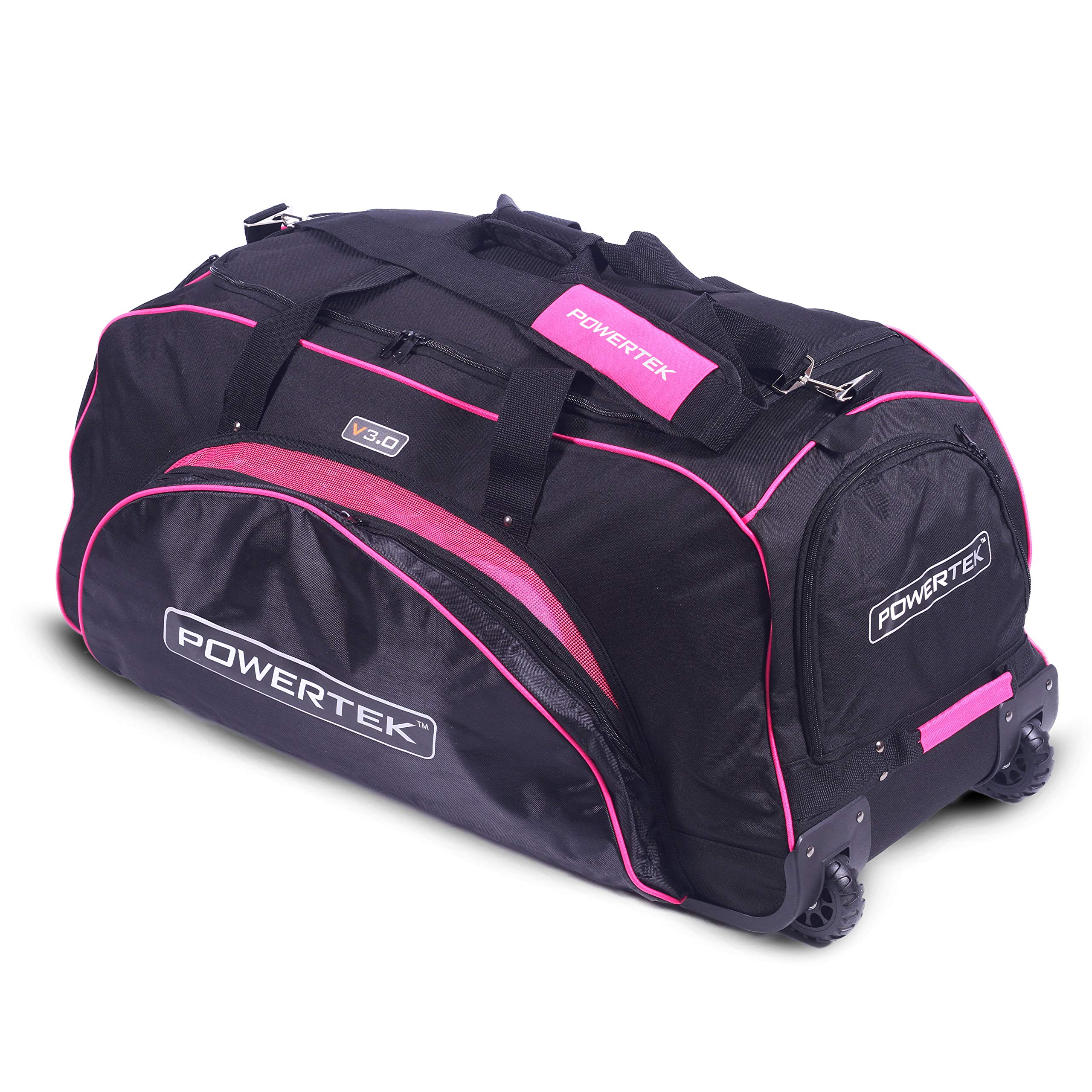 PowerTek V3.0 Equipment Bag With Wheels Pink 36''