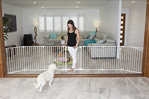 Perma 3-in-1 Playpen, Play Yard & Baby Gate - 6 Panels, White