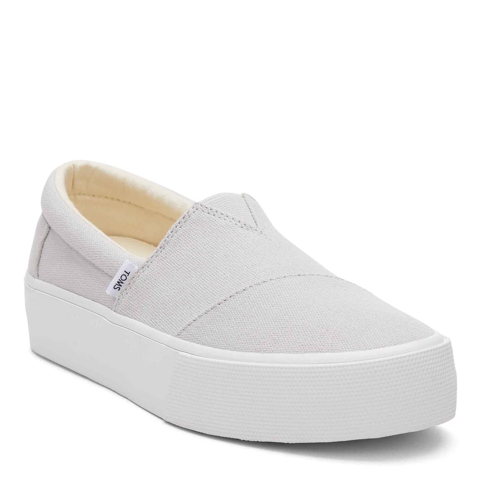 TOMS Women's Fenix Platform Slip-On Sneaker, LUN Gry Wash CVS, 7.5
