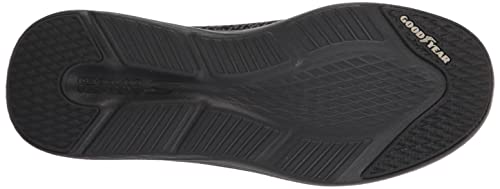 Skechers Women's MAX Cushioning LITE-Knit Slip ON Sneaker, Black/Gray, 6.5
