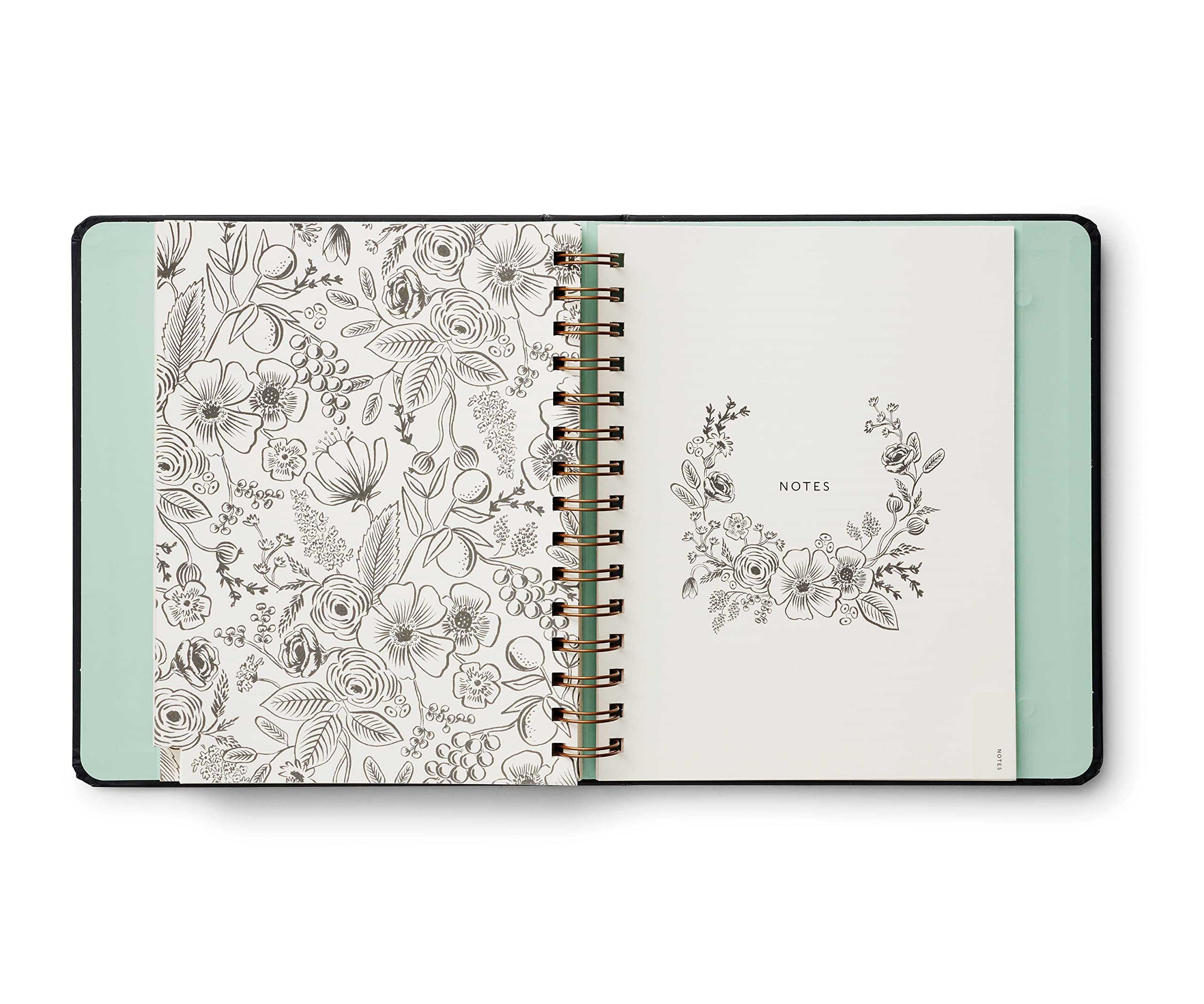 RIFLE PAPER CO. 2024 Flores 17-Month Covered Planner - Aug 2023-Dec. 2024, Weekly and Monthly Pages, Includes Inspirational Quotes, Sticker Sheets, and Illustrated Endpapers