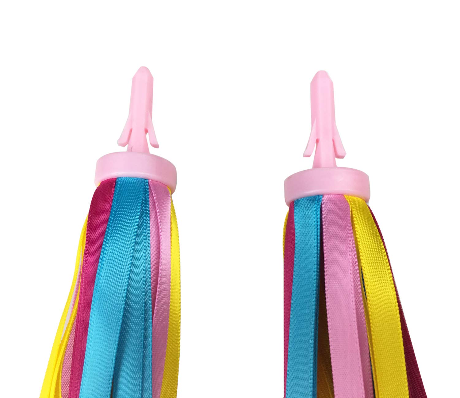 PLATT Kid's Bicycle Handlebar Streamers Colorful Ribbons Tassel for Girls Boys Bicycle Handlebar Scooter Handgrip (Yellow 1Pair)