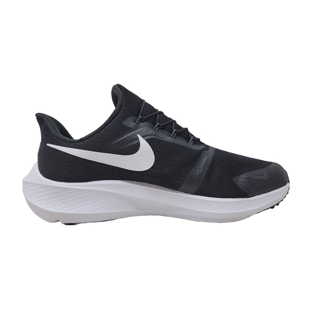 Nike Air Zoom Pegasus Flyease 4E Mens Running Trainers DJ7382 Sneakers Shoes (UK 10 US 11 EU 45, Black White Dark Smoke Grey 001)