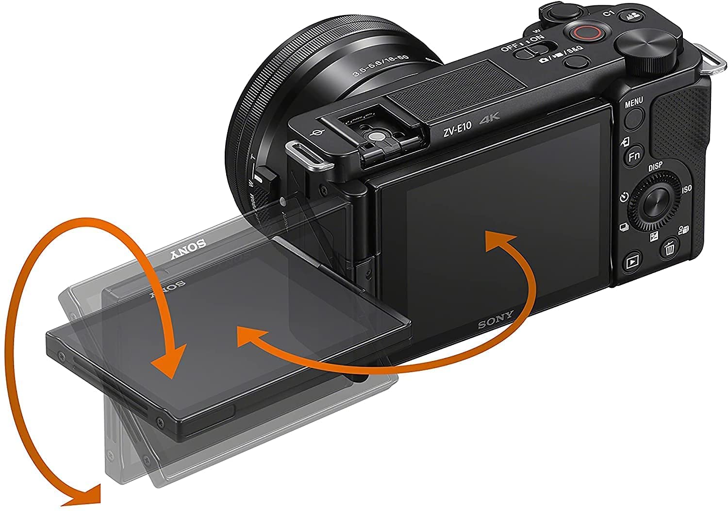 Sony Alpha ZV-E10 Interchangeable Lens Vlog Camera & 16-50mm Lens Bundle with 2X 64GB SD Card, Water Resistant Bag, More
