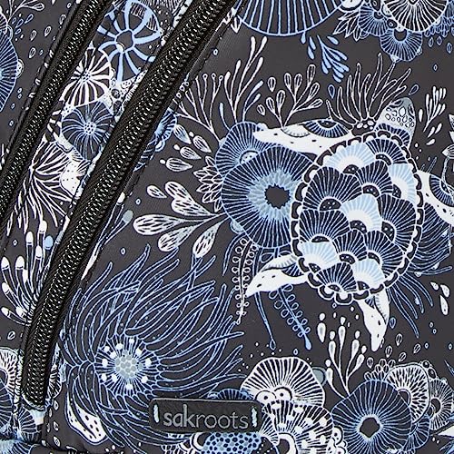 Sakroots Women's On The Go Sling Backpack in Nylon Eco Twill, Midnight Seascape 2